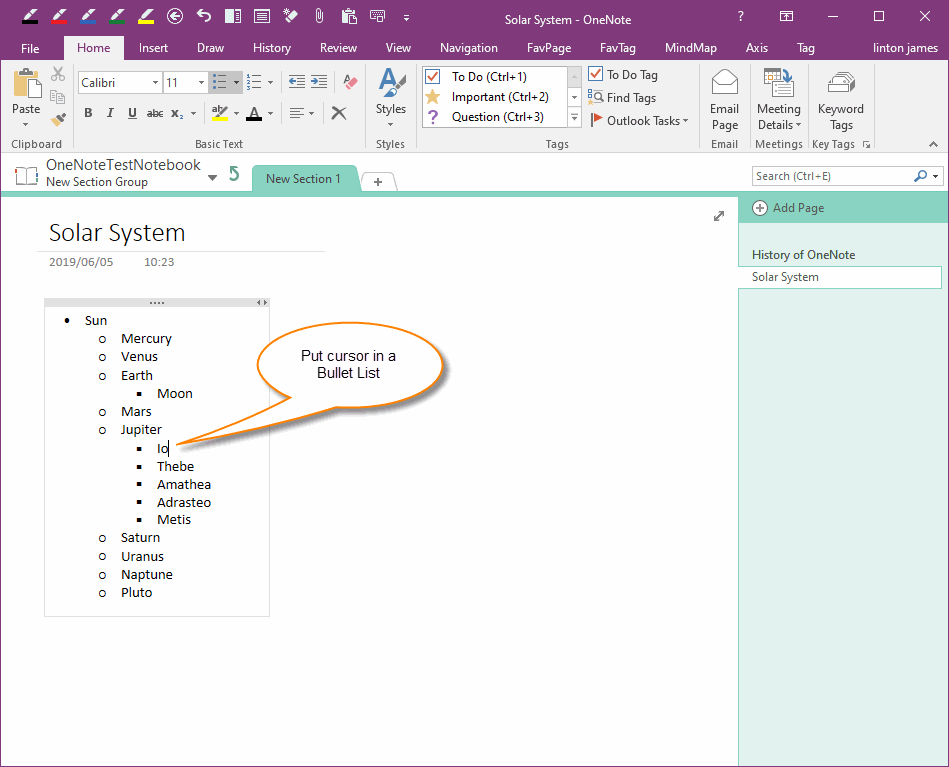 Quickly Convert A Bulleted List Or A Numbered List Of OneNote As A Mind
