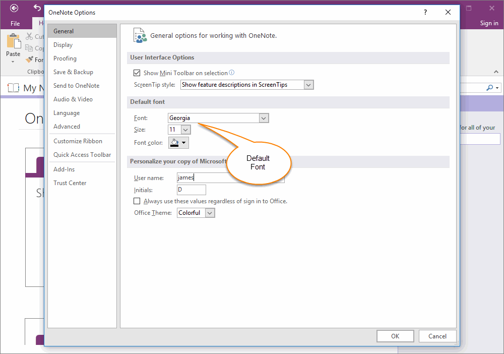Auto Change OneNote Page To Default Font When Typing Insists To Revert