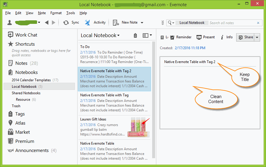 How To Remove Notes Content Of Evernote And Just Keep Title Office OneNote Gem Add Ins