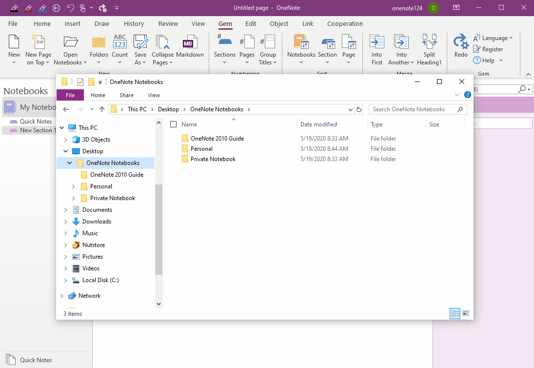 EXE Open All OneNote Notebooks In A Windows Folder With One Click Office OneNote Gem Add Ins
