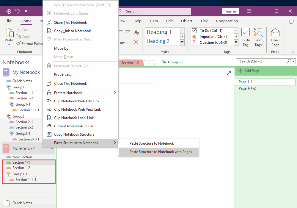 How To Convert A OneNote Section Group To A Notebook Office OneNote 