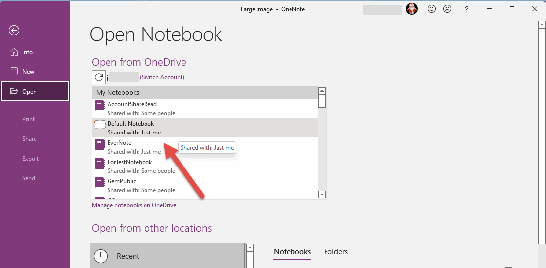 How To Open Notebook From Onedrive In OneNote 2021 Office 
