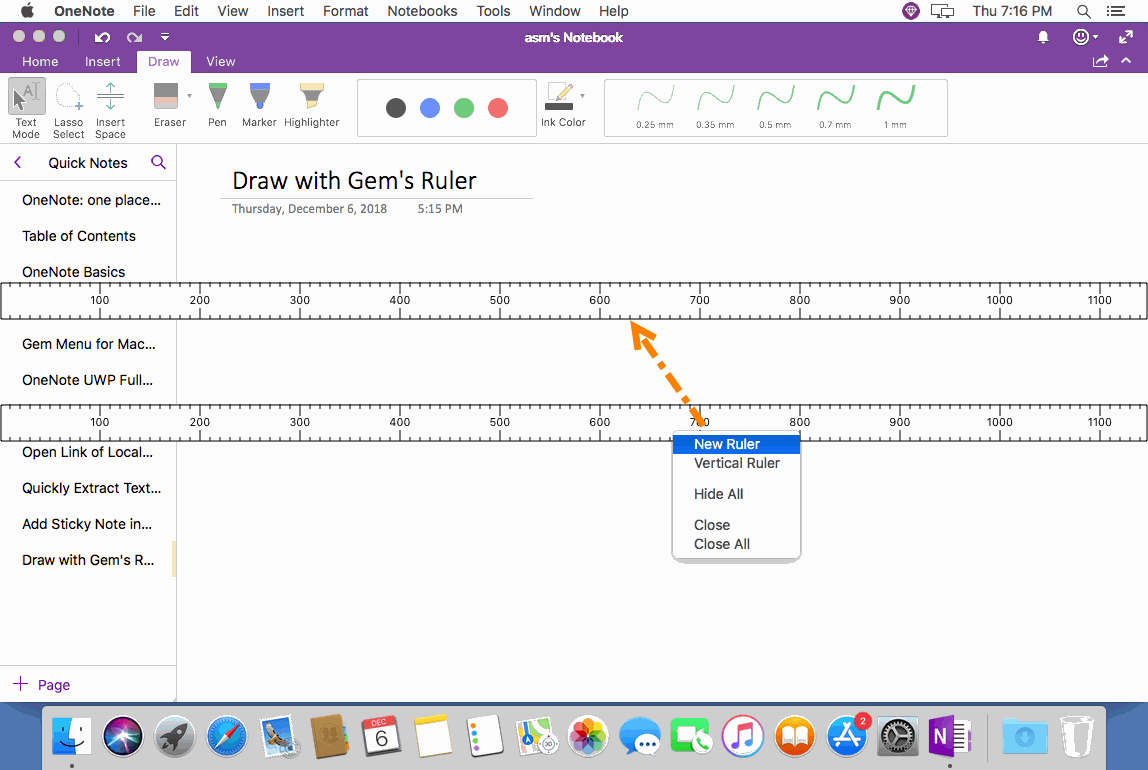 MAC Gem Ruler For OneNote For Mac Office OneNote Gem Add Ins