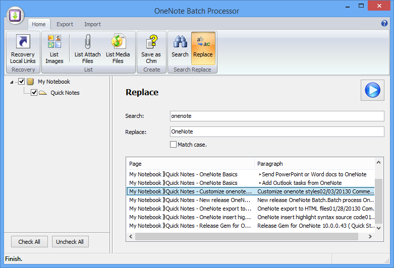 OneNote Replace In Notebooks Office OneNote Gem Add Ins