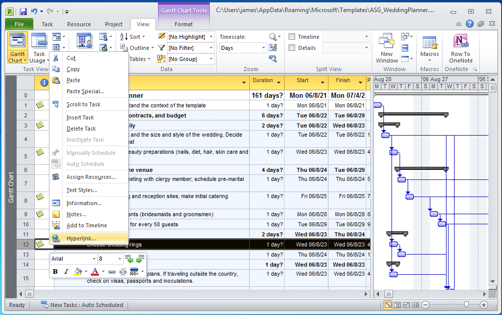 Row To OneNote For Microsoft Project Office OneNote Gem Add Ins