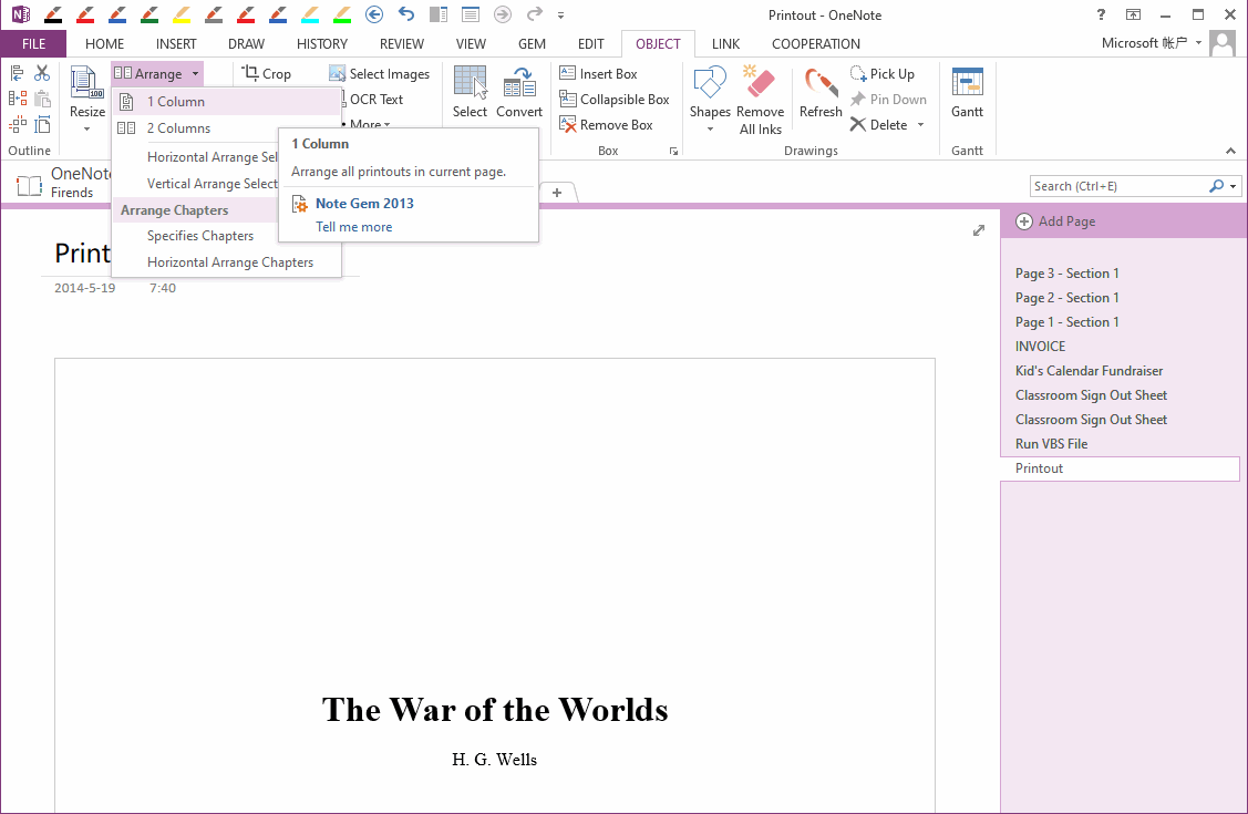 Rearrange All Printouts In Current OneNote Page Office OneNote Gem 